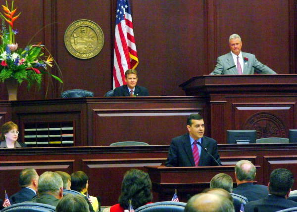 Florida Memory • Rep. David Rivera, R-Miami, center, speaks first in ...