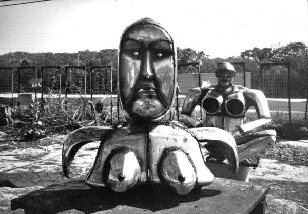 Florida Memory • Sculptures welded by Stanley Papio on display at his ...