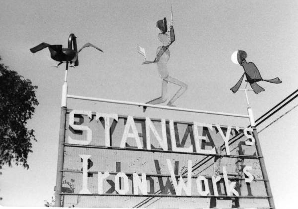 Florida Memory • Sign for Stanley's Iron Works at the folk art museum ...