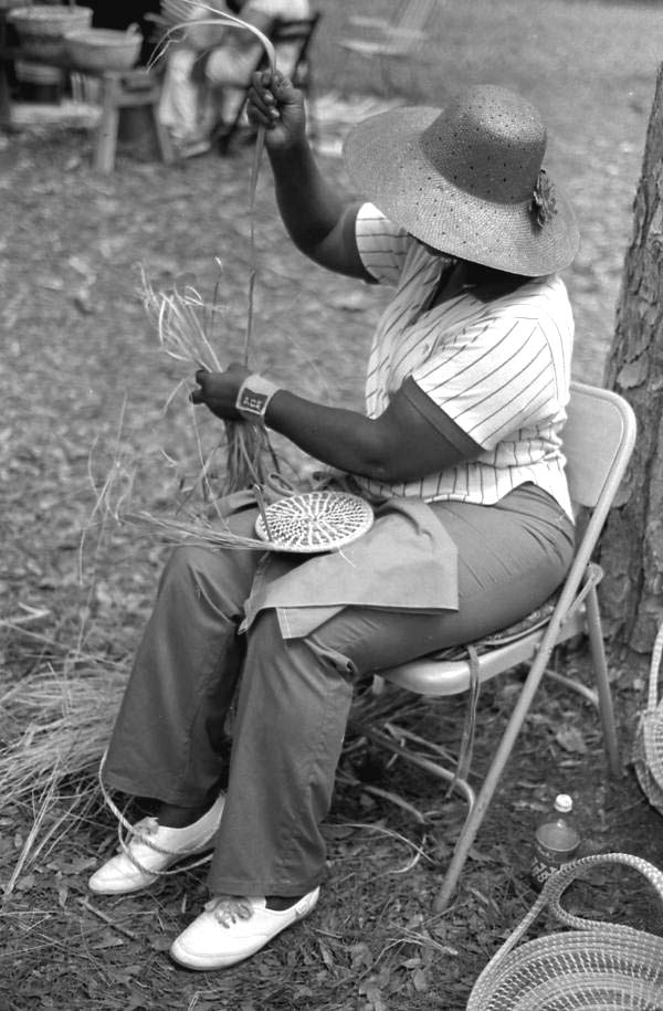 Florida Memory • Margaret Garrison making a basket- White Springs, Florida