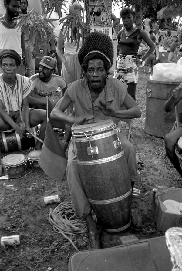 Florida Memory • Eddie Massena from Rasta Samba Gynin playing conga ...