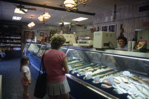 Florida Memory • Customers and employee at Pinder's Fish Market ...