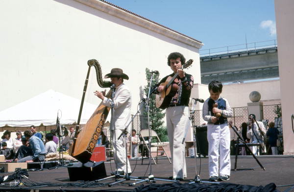 Florida Memory • Jesus Rodriguez playing the Venezuelan harp at the ...