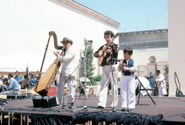 Florida Memory • Jesus Rodriguez playing the Venezuelan harp at the ...