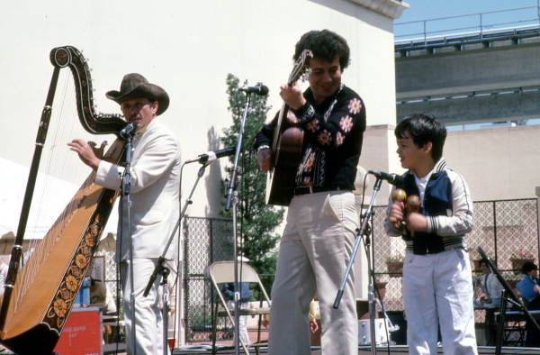 Florida Memory • Jesus Rodriguez playing the Venezuelan harp at the ...