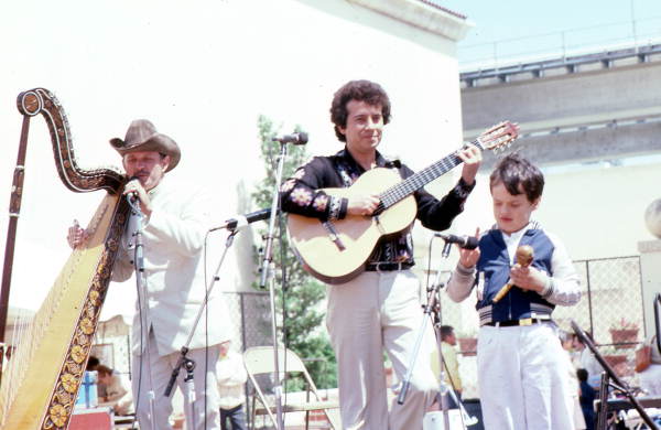 Florida Memory • Jesus Rodriguez playing the Venezuelan harp at the ...
