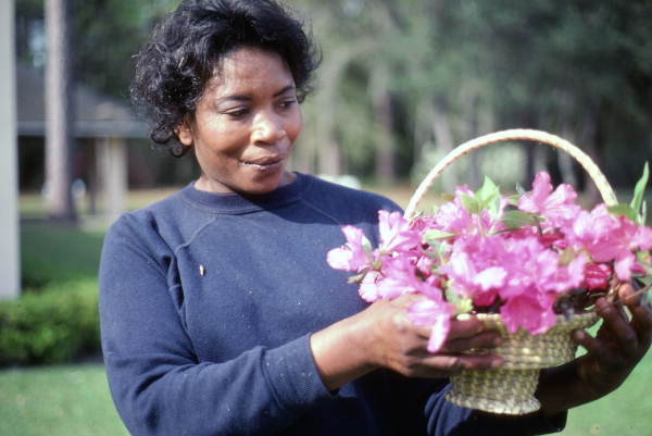 Florida Memory • Margaret Garrison with her sweetgrass basket ...