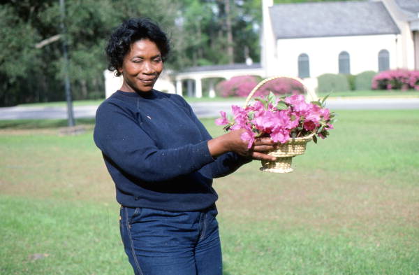Florida Memory • Margaret Garrison with her sweetgrass basket ...