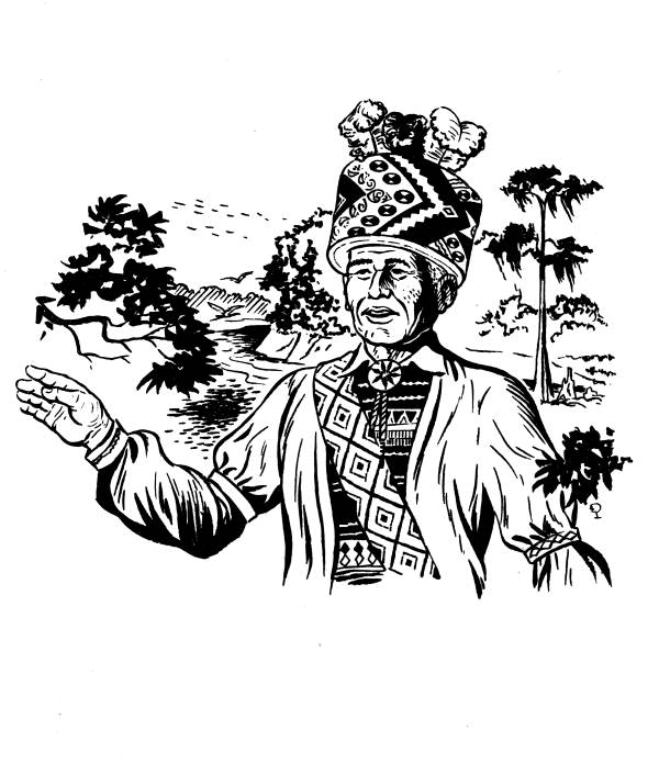 Florida Memory • Sketch of a Seminole Indian by Bill Simpson