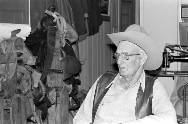Florida Memory • Minorcan saddle-making cowboy Ray McCullough sitting ...