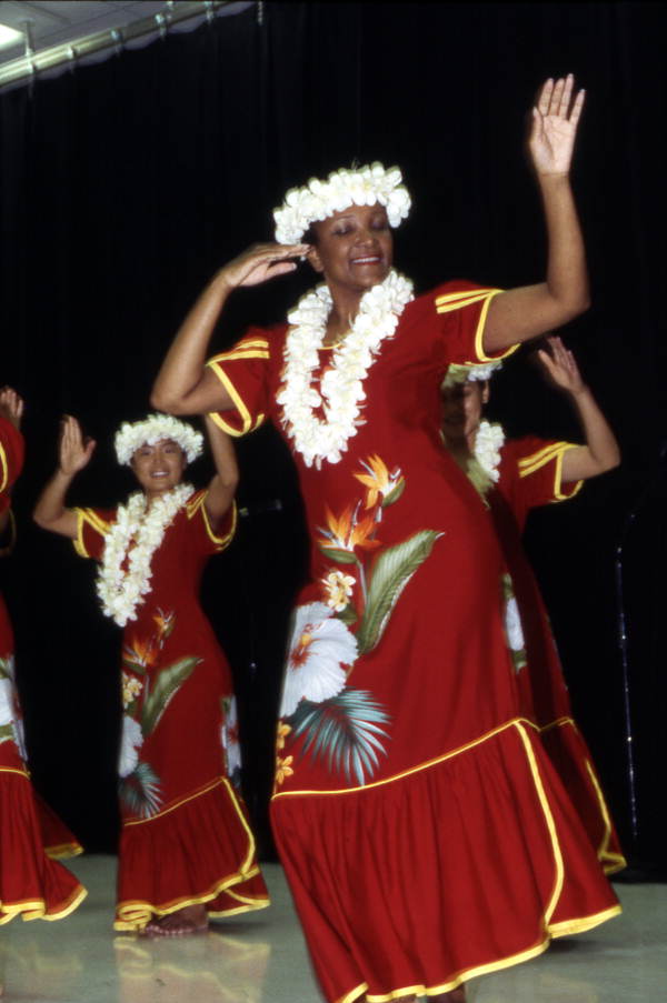 Florida Memory • Hula kahiko group - Celebration, Florida.