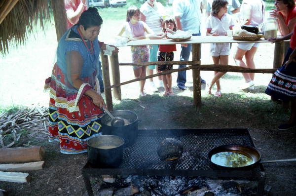 Florida Memory • Unidentified Seminole woman cooking food at the 1987 ...