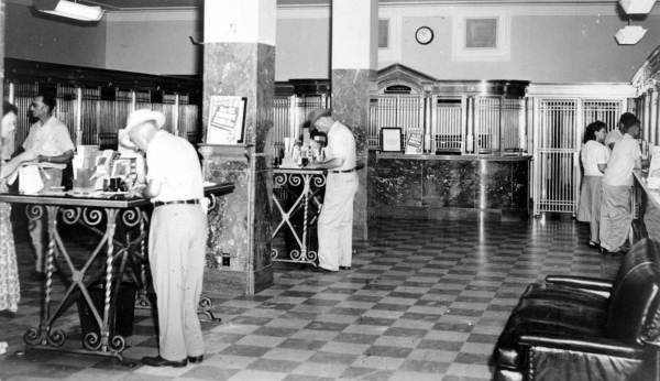 Florida Memory • Interior of Florida National Bank - Bartow, Florida