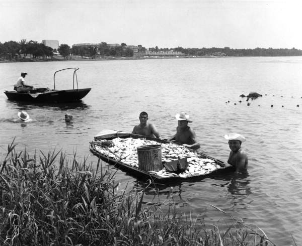 Florida Memory • Bob Betz and Guy Garrett with unidentified man in the ...