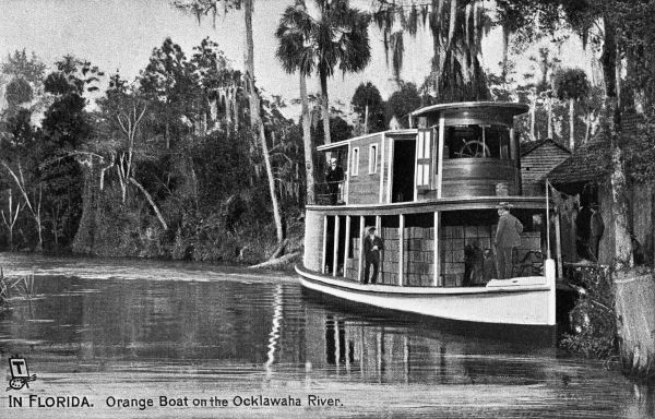 Florida Memory • Orange boat on the Ocklawaha River