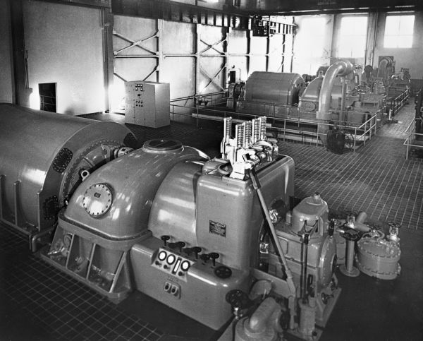 Florida Memory • Interior of Florida Power Corporation plant - Inglis ...
