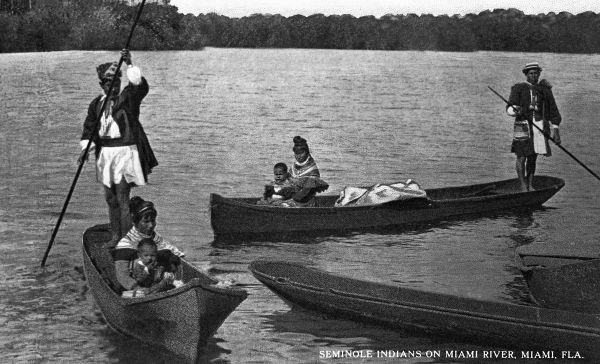 Florida Memory • Seminole Indians on the Miami RIver - Miami, Florida