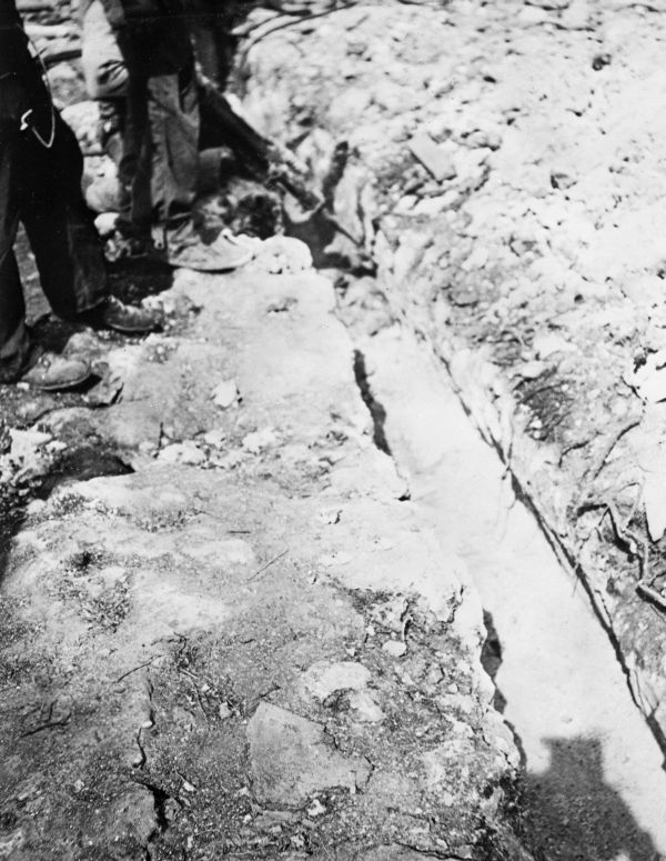 Florida Memory • Close-up of undercut foundation trench for FERA built ...