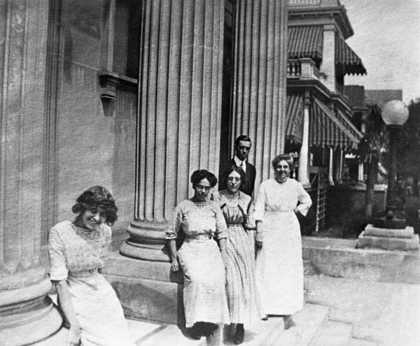 Florida Memory • Library staff on front steps