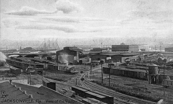 Florida Memory • View of viaduct from Union Station - Jacksonville ...
