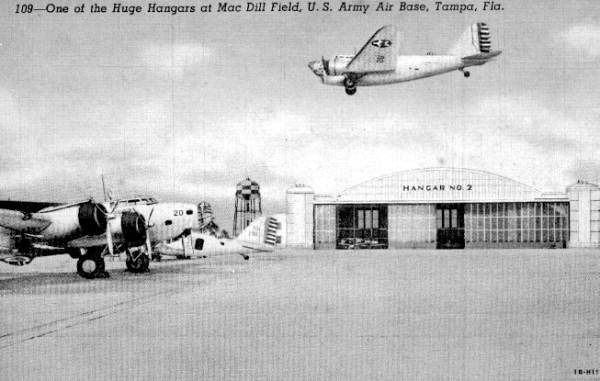 Florida Memory • Hanger No. 2 at MacDill Field - Tampa, Florida.