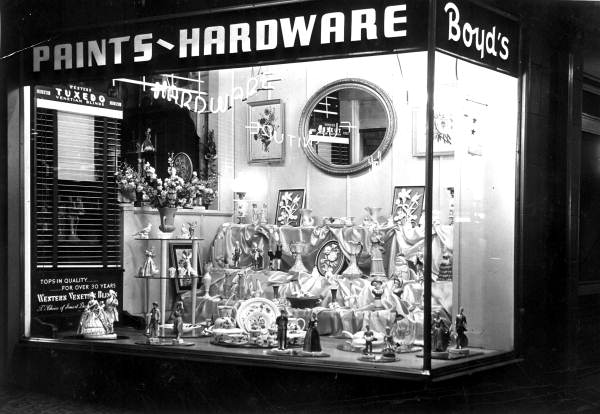 Florida Memory • Boyd's hardware store window at north Main Street ...