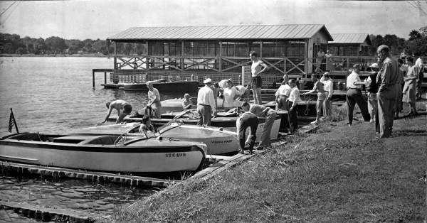 Florida Memory • Boating club members gathered by their boats at the ...