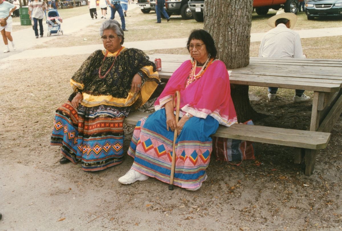 Florida Memory • Two Seminole women in traditional clothing.