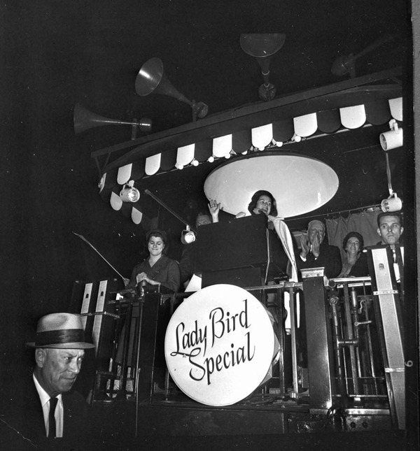 Florida Memory • First Lady Lady Bird Johnson at the podium aboard a ...