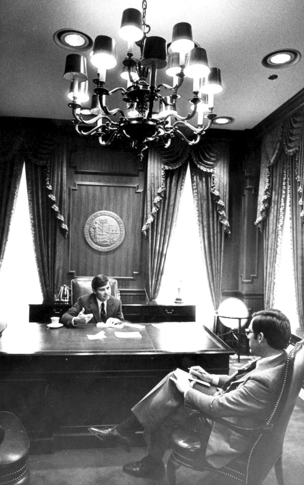 Florida Memory • Florida Governor Bob Graham talks with Florida ...