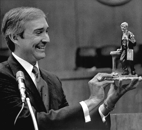 Florida Memory • J. Harold Thompson displays retirement gifts