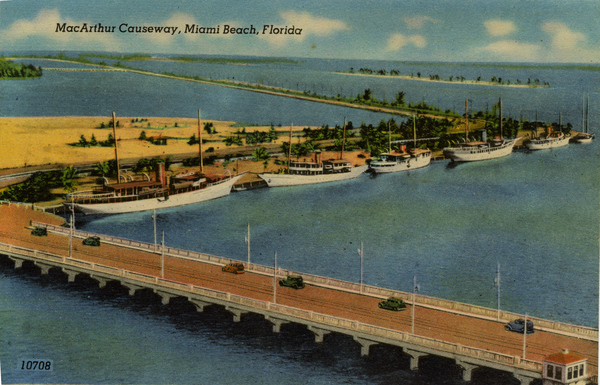 Florida Memory • MacArthur Causeway, Miami Beach, Florida.