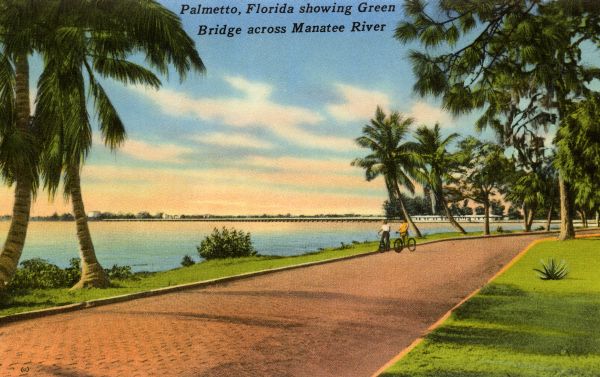Florida Memory • Palmetto, Florida showing Green Bridge across Manatee ...