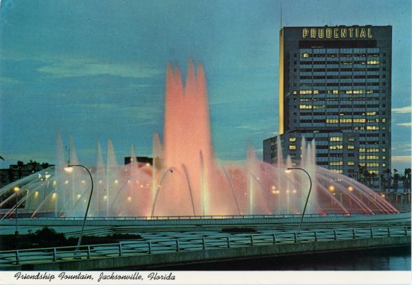 Florida Memory • Close-up view of Friendship Fountain in Jacksonville.