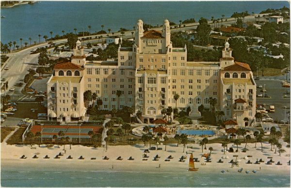 Florida Memory • Aerial view of the Don Cesar beach resort at St ...