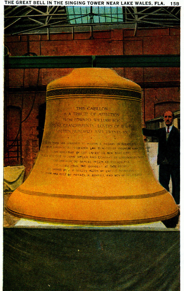Florida Memory • The great bell in the Singing Tower - Near Lake Wales ...