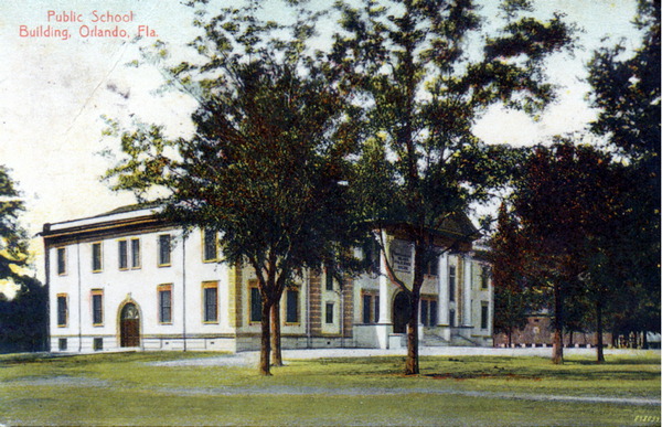 Florida Memory • Public school building - Orlando, Florida.