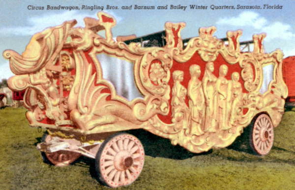 Florida Memory • Circus bandwagon, Ringling Brothers and Barnum and ...