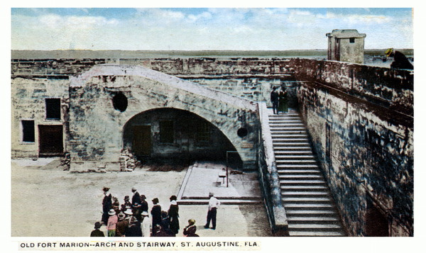 Florida Memory • Old Fort Marion, arch and stairway - Saint Augustine ...