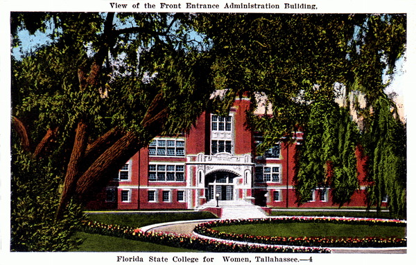Florida Memory • View of the front entrance administration building ...