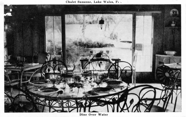 Florida Memory • Dine over water - Chalet Suzanne, Lake Wales, Fla..