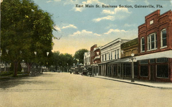 Florida Memory • West Main Street Business Section - Gainesville, Florida.