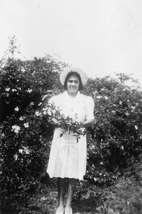 Florida Memory • Outdoor portrait of Nancy Raulerson during Easter in ...