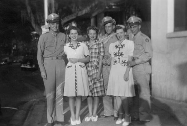 Florida Memory • Portrait of military couples at Dale Mabry Field near ...