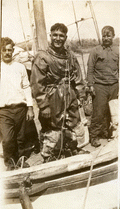 Florida Memory • Unidentified sponge diver putting on diving suit at ...