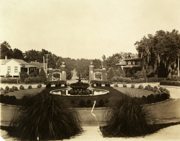 Florida Memory • Westcott Fountain and entrance gate at the Florida ...
