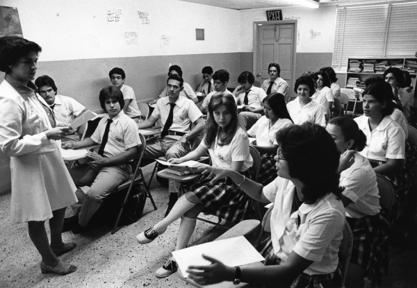 Florida Memory • Students at the Champagnat Catholic School in a Miami ...