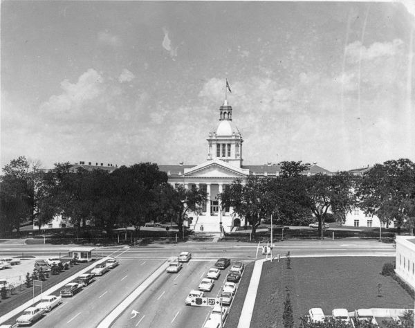 Florida Memory • Bird's eye view of the Capitol in Tallahassee.