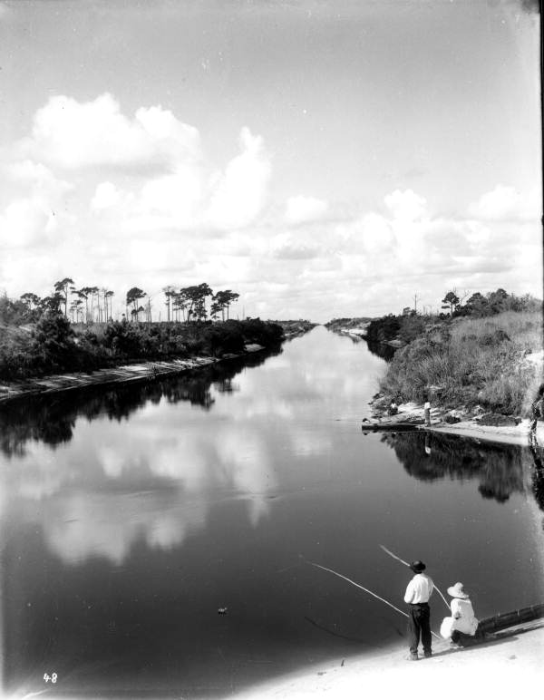 Florida Memory • Scenic view of canal in the Everglades Drainage ...