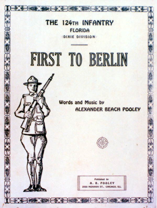 Florida Memory • Sheet music cover of "First to Berlin"